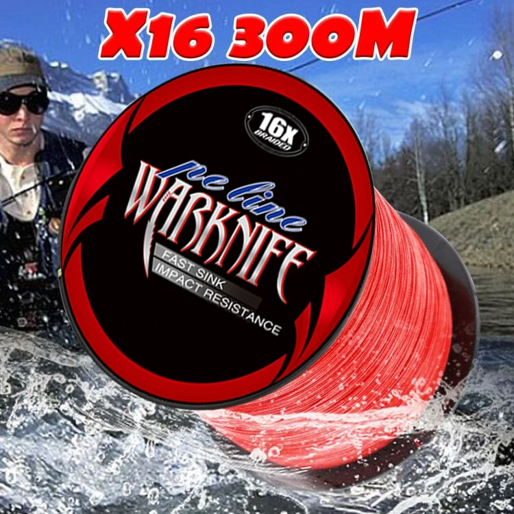 Warknife Power Fishing Wire 16strands Braided Fish Line 300m 20lb-500lb ...