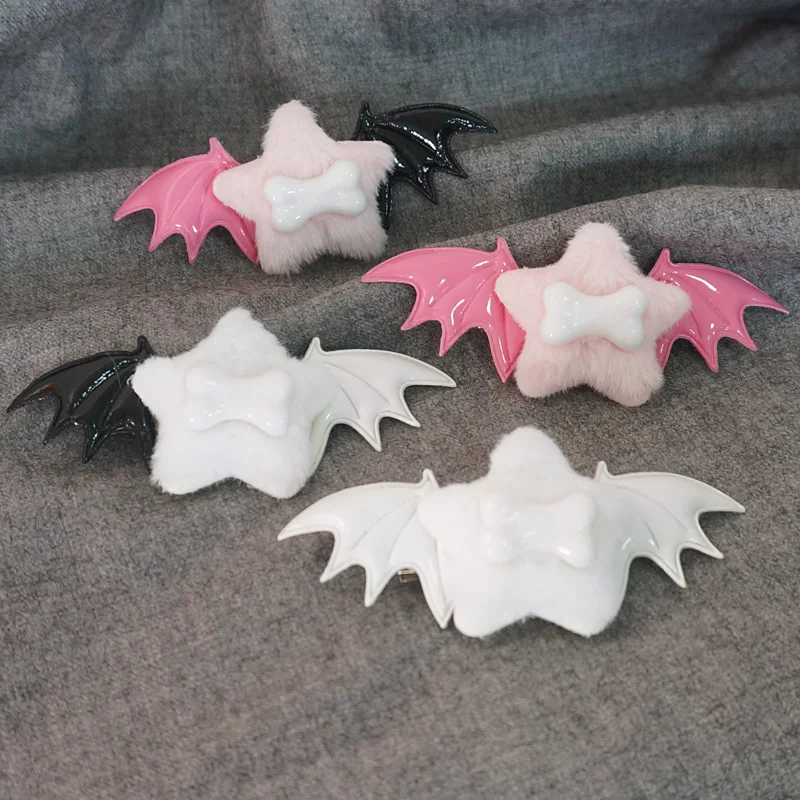 1-Pc-Harajuku-Style-Y2K-Devil-Wings-Plush-Star-Bone-Shape-Hair-Clips ...
