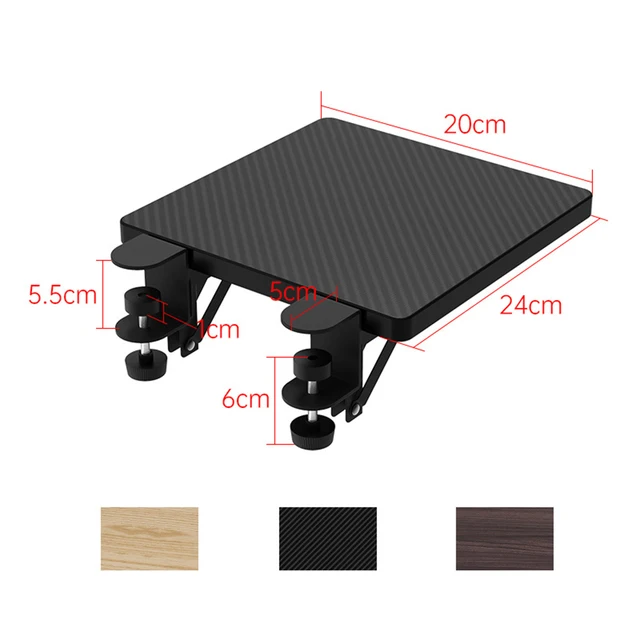 Wood Ergonomic Desk Extender Tilting Clamp On Table Mount Foldable ...