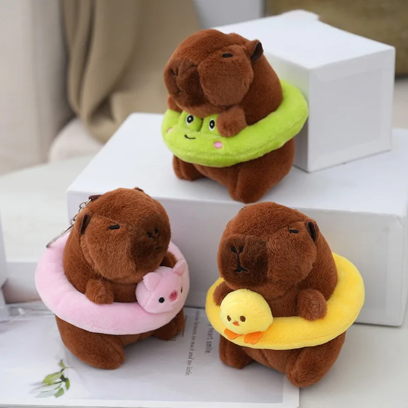Swimming-Ring-Capybara-Plush-Capybara-Keychain-Stuffed-Animals-Cute-Toy ...