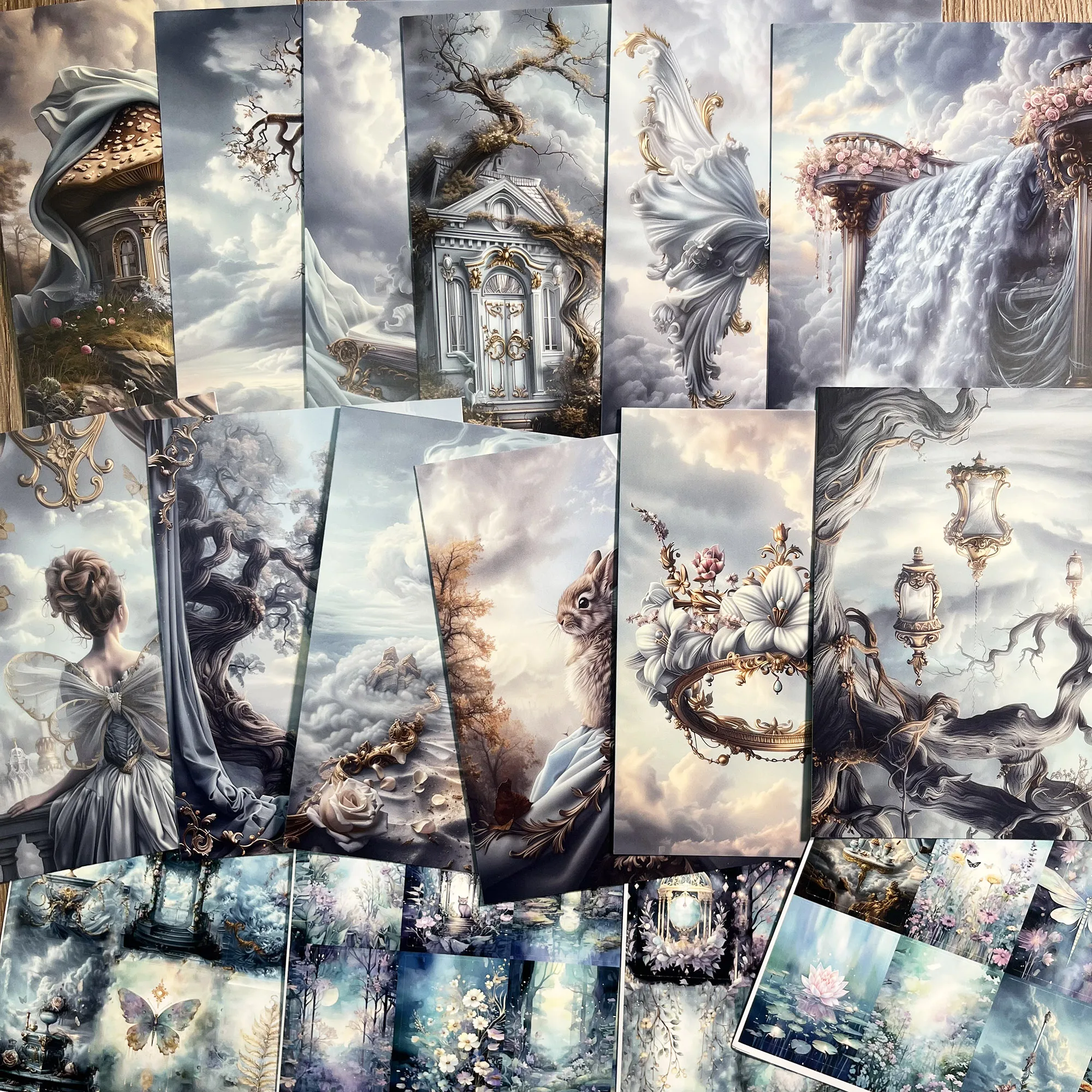 44pcs-12cards-32stickers-Fantasy-Cloud-Theme-DIY-Postcards-Set-Perfect ...