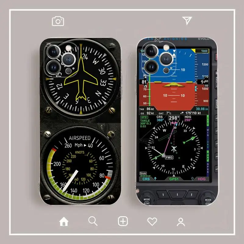 Aviation-Aeroplane-Helicopter-Cockpit-Instrument-Phone-Case-Silicone ...