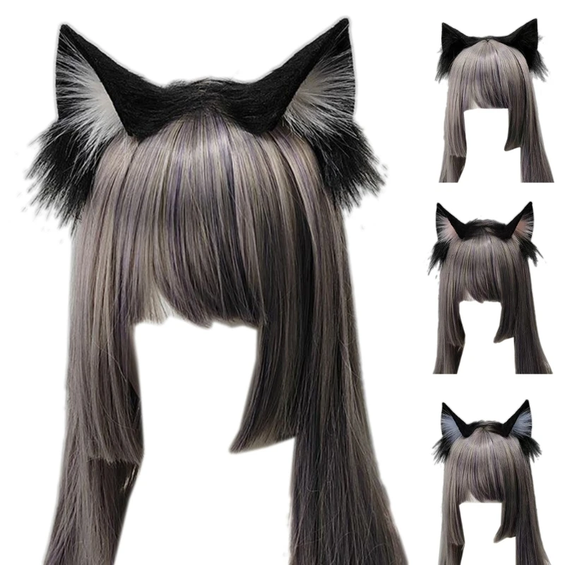 Cat-Ear-Headwear-Plush-Headband-Furry-Artificial-Furs-Hair-Hoop ...