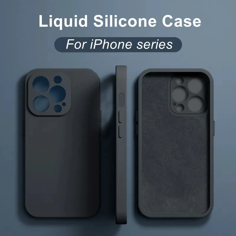 Luxury-Original-Liquid-Silicone-Case-for-iPhone-14-13-12-11-Pro-Max ...