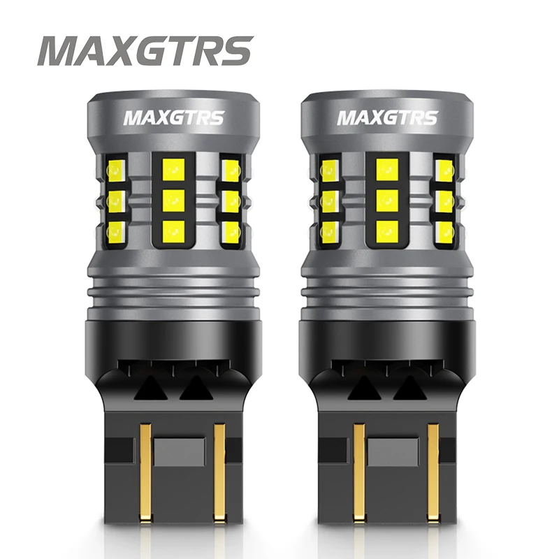 Maxgtrs 2x 1157 P21/5W BAY15D LED Canbus T20 7443 W21/5W LED Bulb 6500K ...