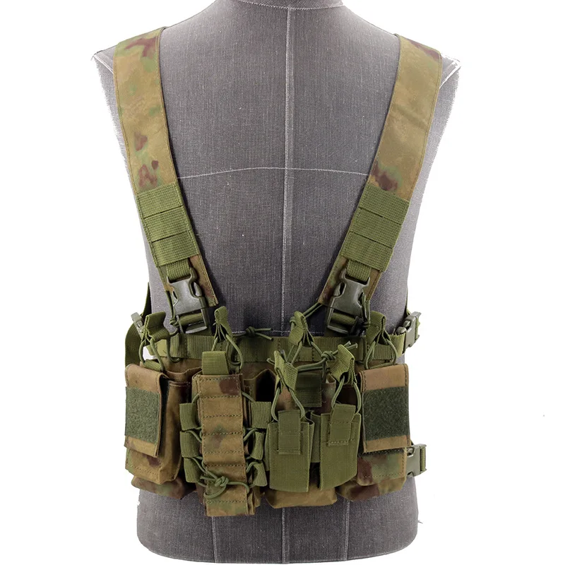 FG atacs Tactical Chest Rig Bag Molle Airsoft Vest with Magazine Pouch ...