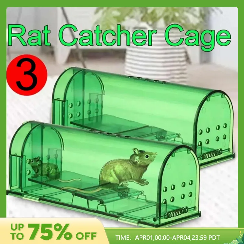 3Pcs-Transparent-Mouse-Trap-Rodent-Mice-Live-Catcher-Reusable-Small ...