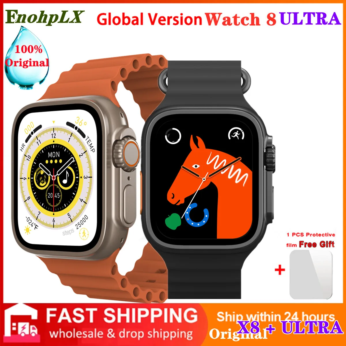 Original X8+ Ultra 49mm Smart Watch Series 8 1:1 Case 2.08" HD Screen ...