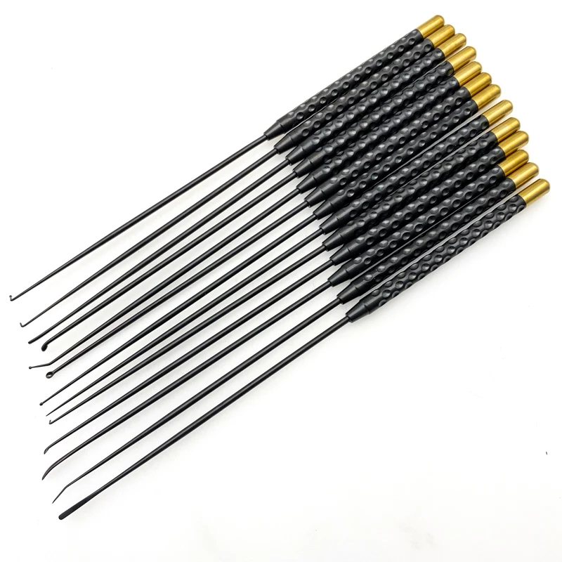 Nerve-and-Vessel-Hook-Spatula-Dissectors-Micro-Curette-black-21cm-Micro ...