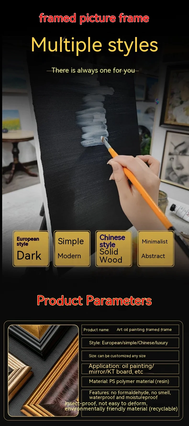 Customizable Digital Collage Picture Frame - Japanese Style