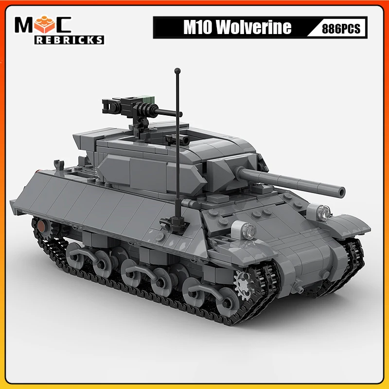 Military Series M10 Wolverine Model Attack Weapons War Tank Modular ...