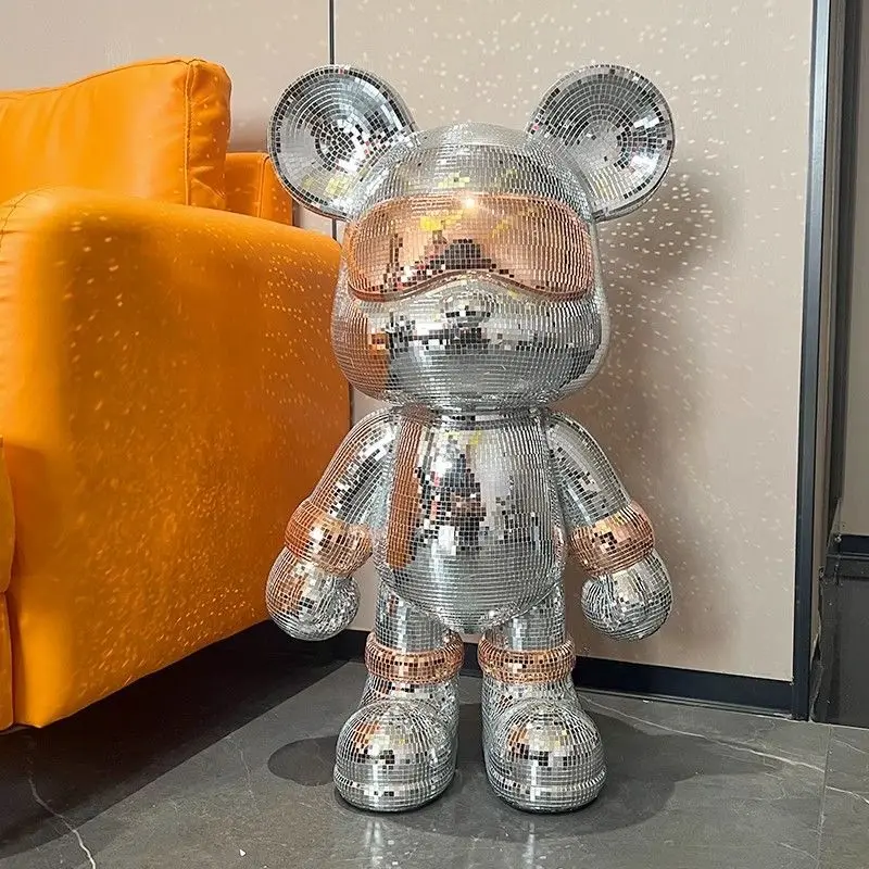 Large-Bearbrick-Figurine-Disco-Mirror-Cool-Bear-Statues-1000-Bearbrick ...