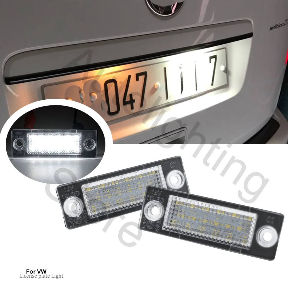 2pcs Led Number License Plate Light Canbus For Vw Golf Mk5 Jetta Touran ...