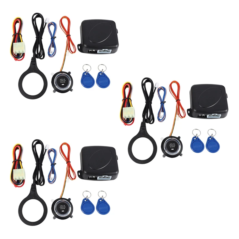 3X-Smart-RFID-Car-Alarm-System-Push-Engine-Start-Stop-Button-Lock ...