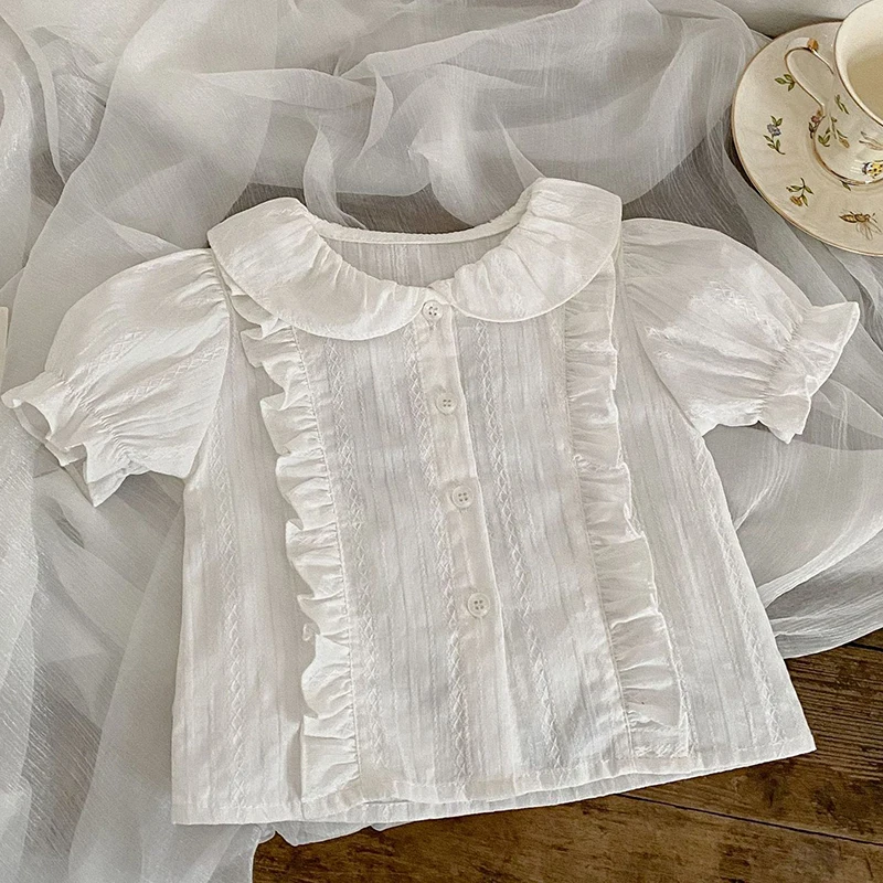 Summer-0-3Yrs-Baby-Girls-Short-Sleeved-Cotton-Solid-Color-Shirt-Toddler ...