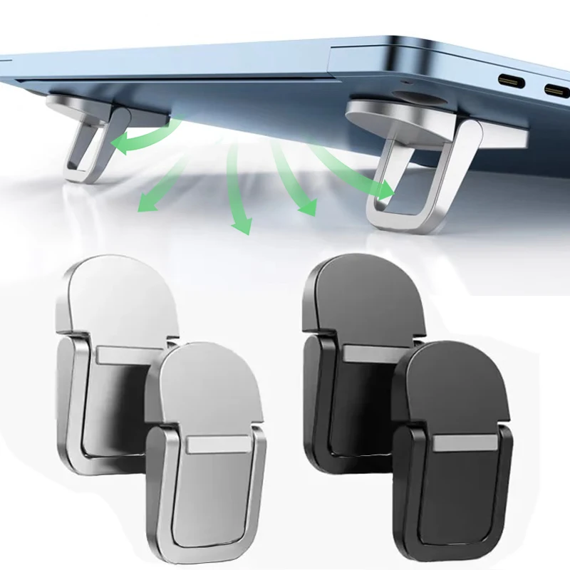 2pcs-Set-Metal-Foldable-Laptop-Stand-Non-slip-Base-Bracket-Support-for ...