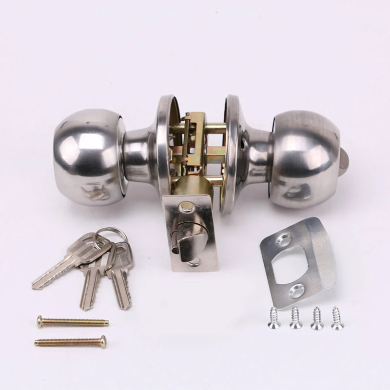 Stainless Steel Rotation Round Door Knobset Handle for Entrance Passage ...
