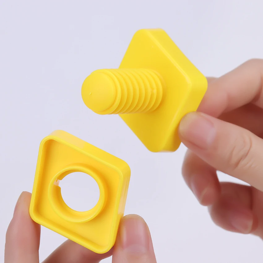 8 Sets Screw Building Blocks Plastic Insert Blocks Nut Shape Toys For ...