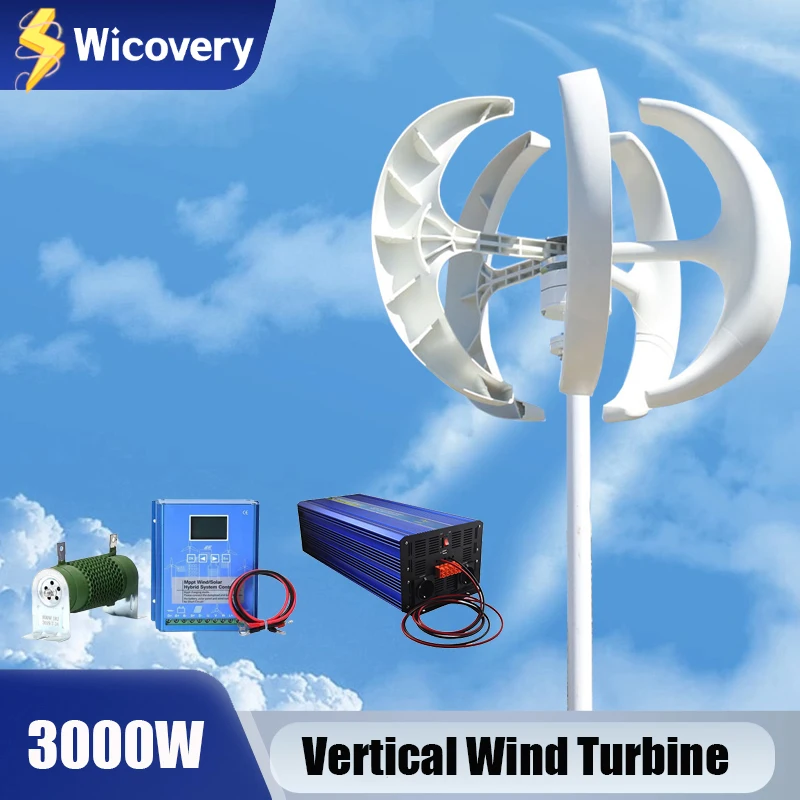 3000W-Vertical-Wind-Turbine-12V-24V-48V-Small-Windmill-Free-Energy-220V-Output-Household-Farm ...