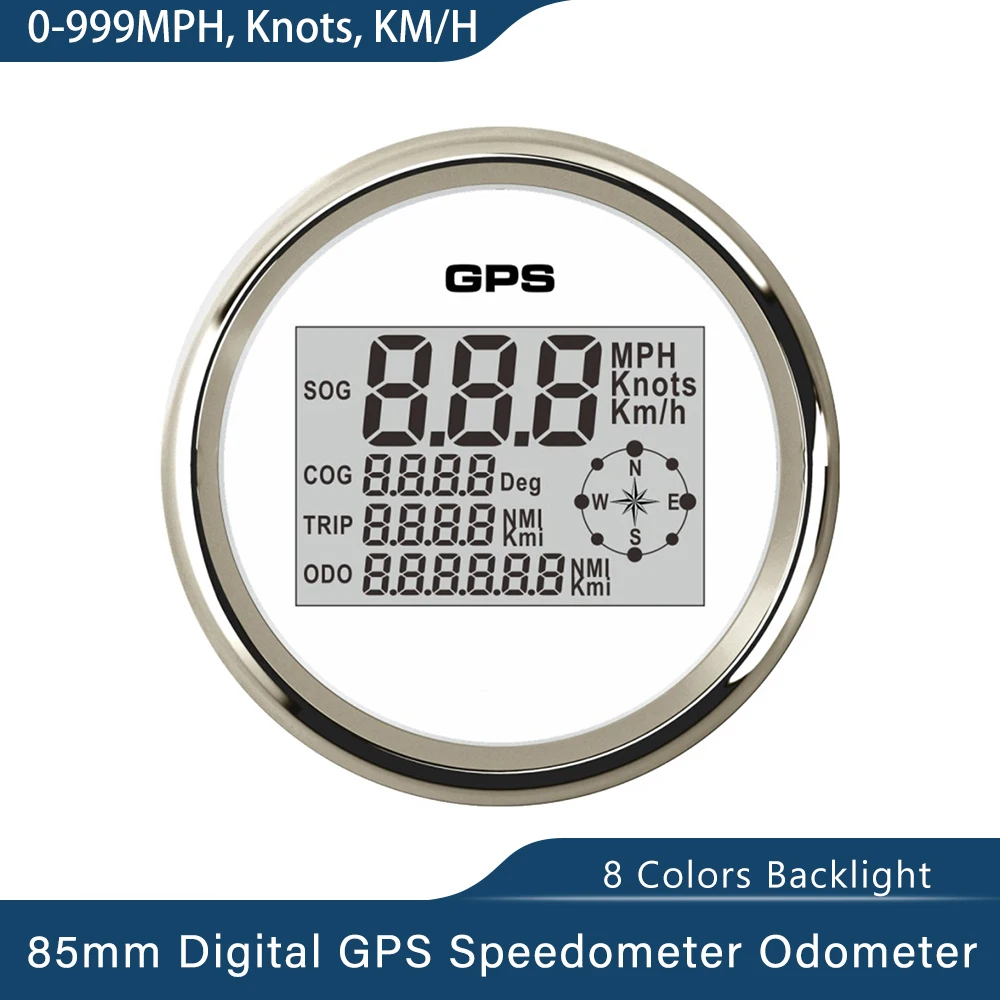 New 8 Colors Warranted 52mm 85mm Car Truck Boat GPS Speedometer Digital ...