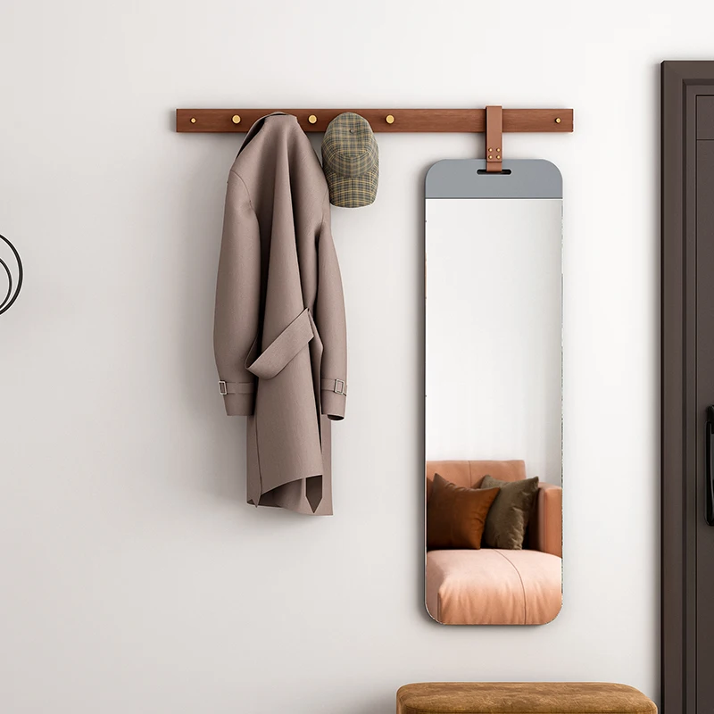 Nordic-entrance-coat-and-hat-rack-mirror-integrated-entry-full-body ...