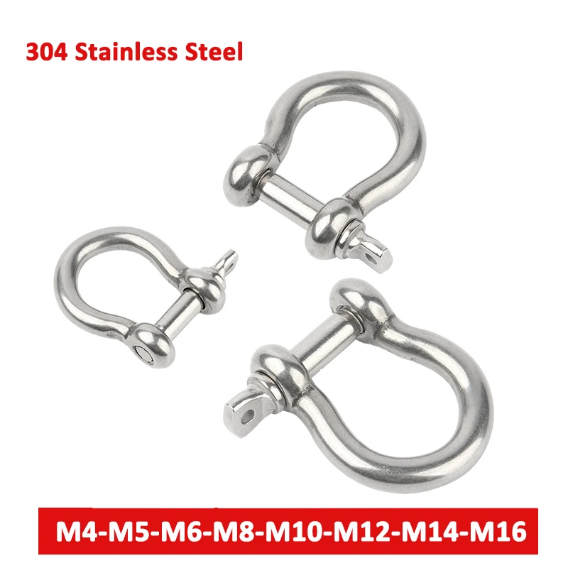 1Pcs-Bow-Shackle-M4-M5-M6-M8-M10-M12-M14-M16-304-Stainless-Steel ...