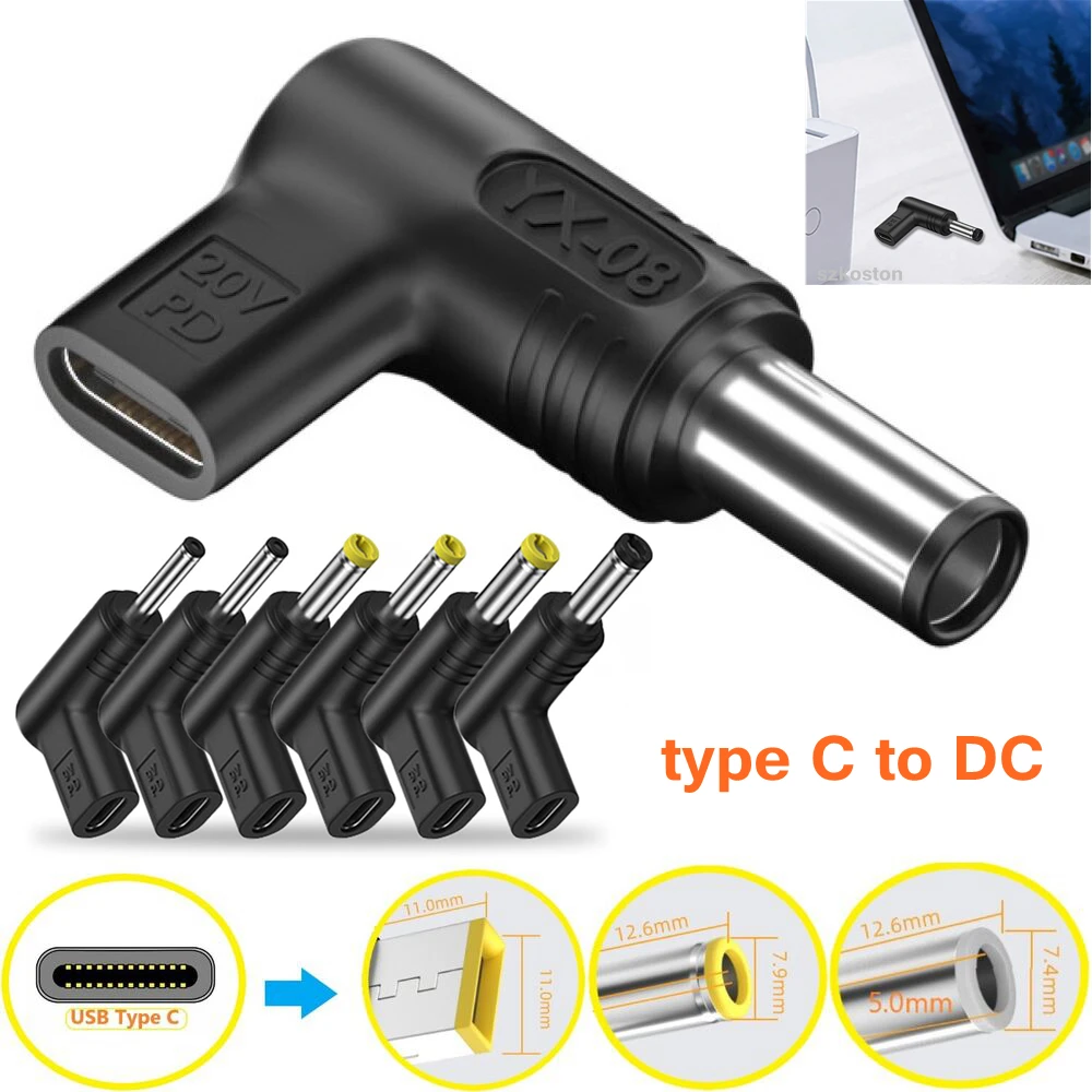 Conector-de-alimenta-o-USB-C-para-DC-plugue-universal-adaptador-de ...