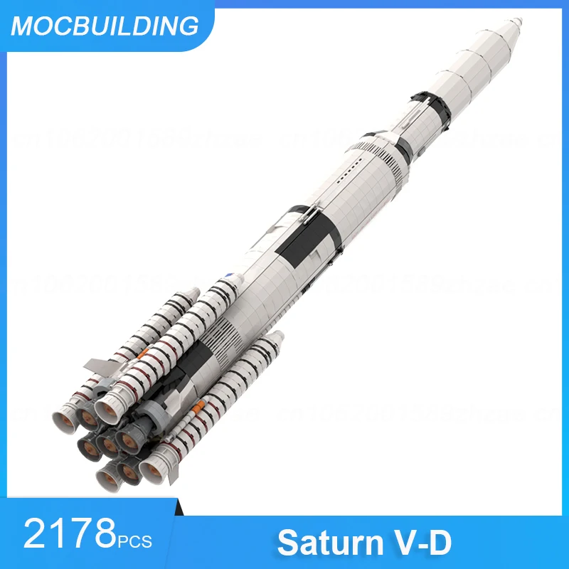 MOC Building Blocks Saturn V D Model DIY Assemble Bricks Space Series ...