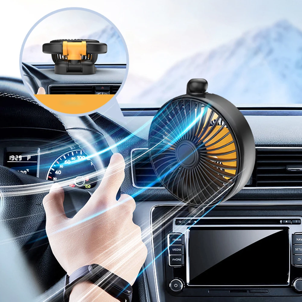 5V-12V-24V-Electric-Car-Cooler-360-Rotation-Car-Dashboard-Small-Fan-Low ...