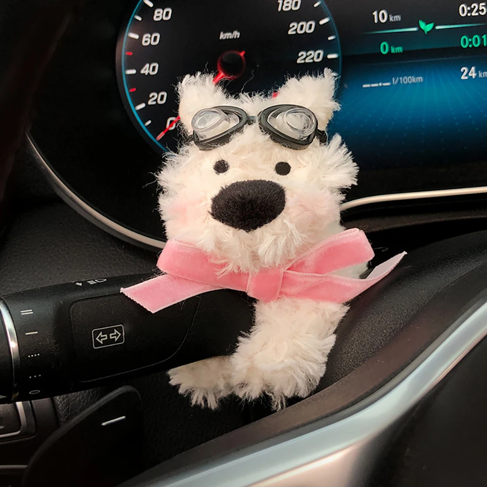 Puppy-Plush-Dog-Doll-Clutch-Decor-Car-Wiper-Turn-Signal-Switch ...