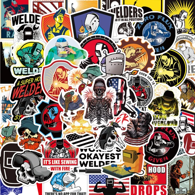 Hard Hat Stickers Welder