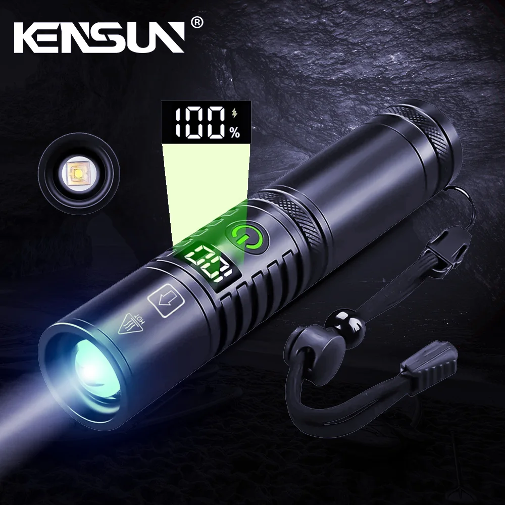 High-Power-Spotlight-Long-Range-LED-Flashlight-With-Power-Type-C ...