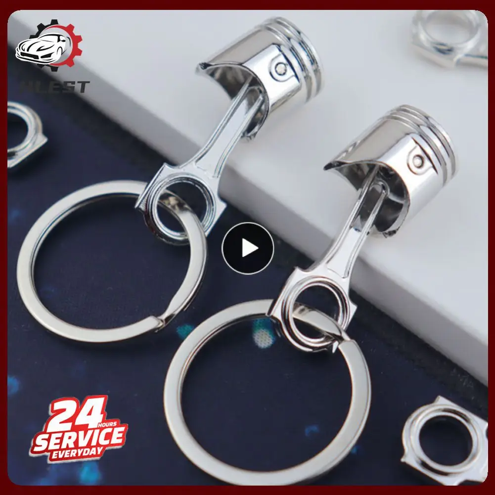 Car Creative Key Ring Chain Car Engine Piston Keychain Zinc Alloy ...