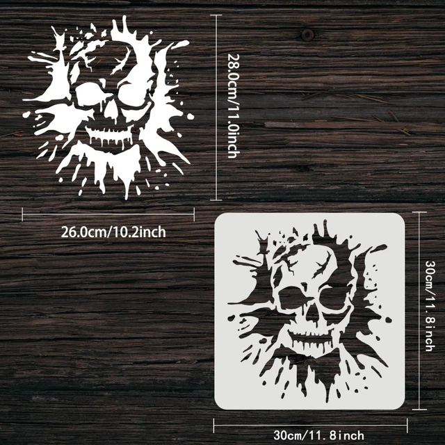 Scary Skull Stencil