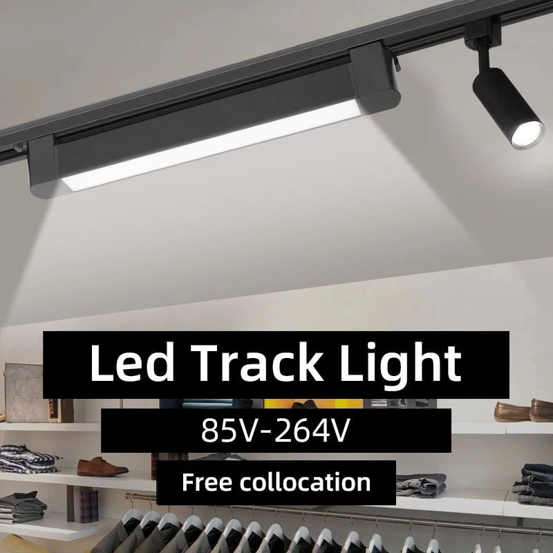 LED-Track-Floodlight-110V120V-Led-Strip-Track-Lamp-Rail-Spot-Track-Lighting-For-Kitchen-Living ...