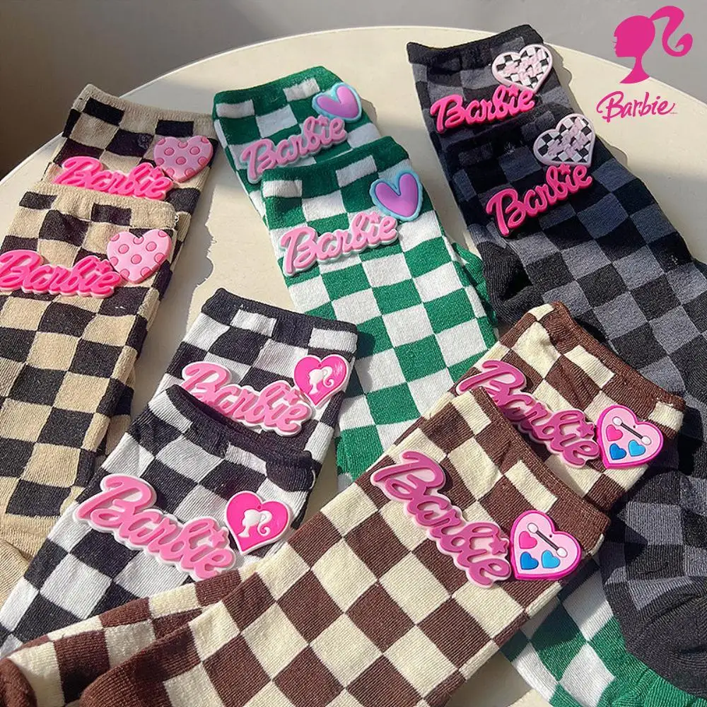 2023-Checkerboard-Socks-Children-s-Autumn-Mid-Tube-Socks-Korean-Vintage ...