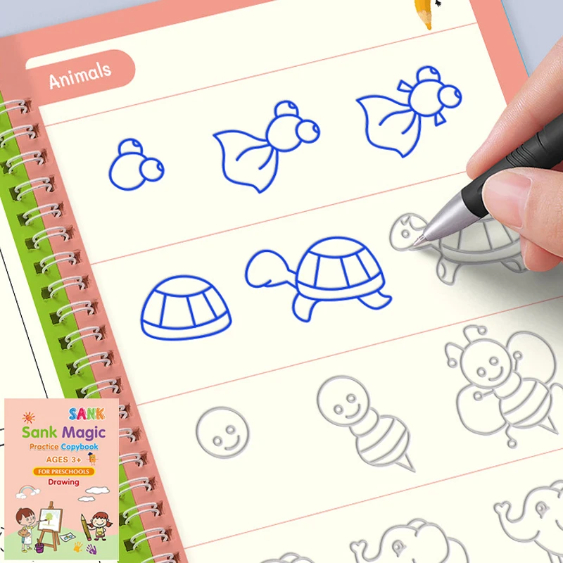 Learning-Painting-Writing-Copybook-3D-Reusable-Children-s-Drawing-Books ...