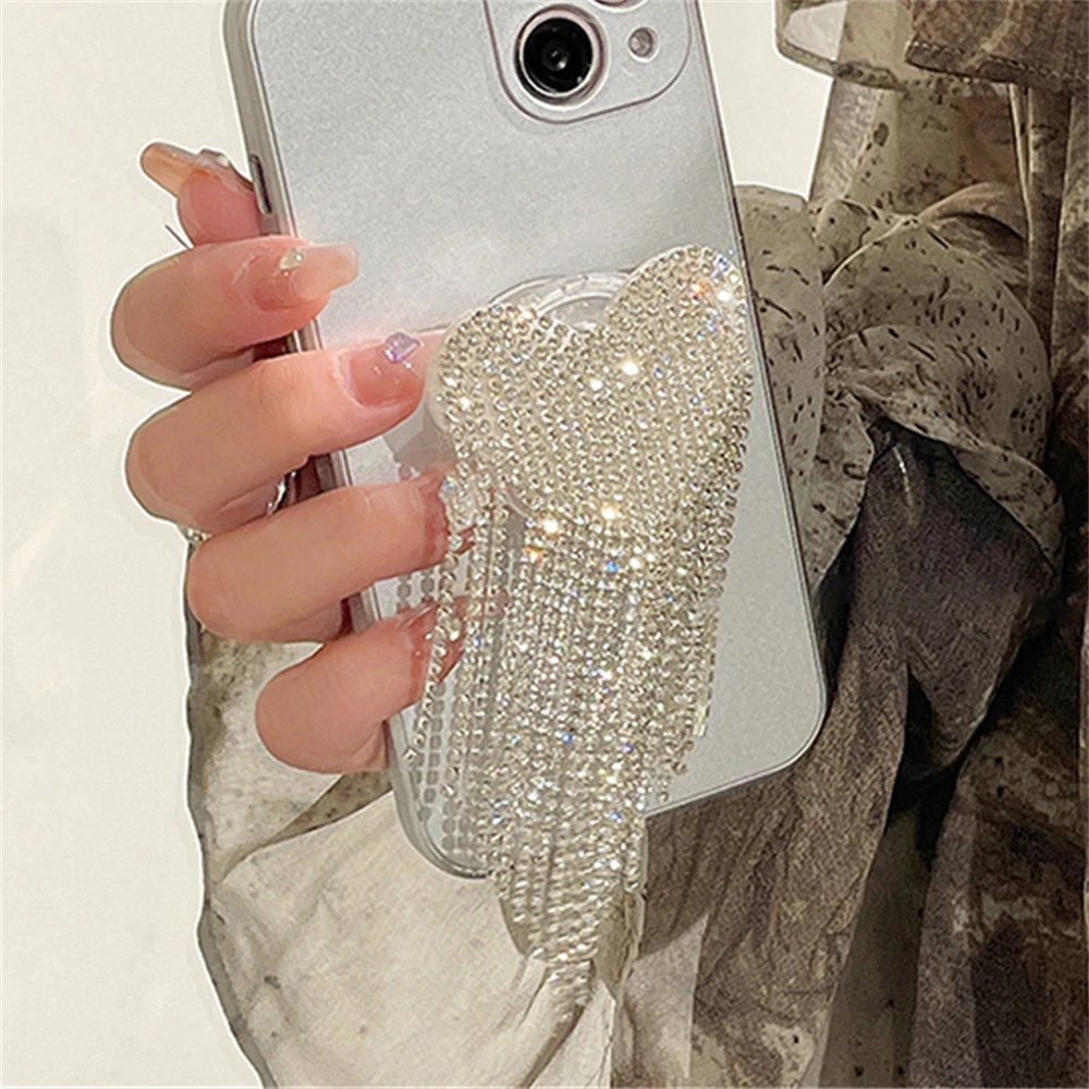 Luxury-Bling-Tassel-Love-Heart-Korea-Phone-Grip-Tok-Griptok-Holder-For ...