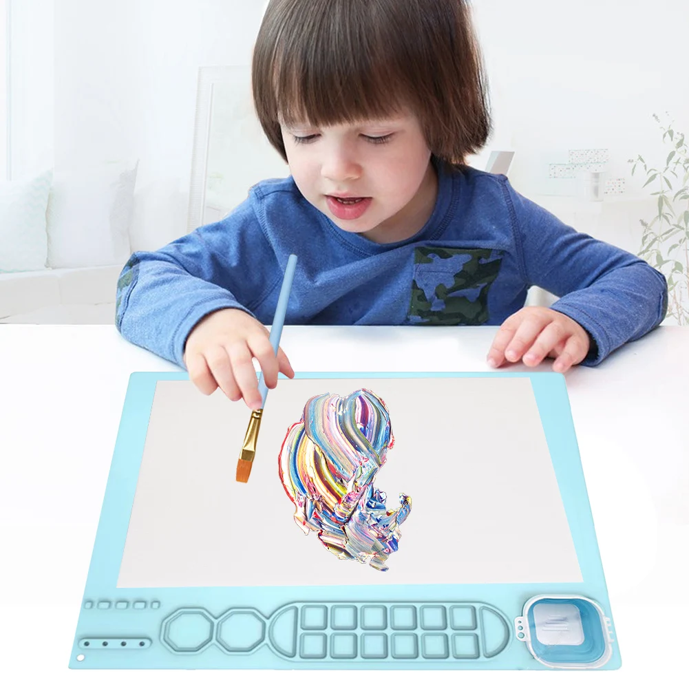 Silicone-Drawing-Pad-Mat-Multipurpose-Painting-Mat-Palette-with ...
