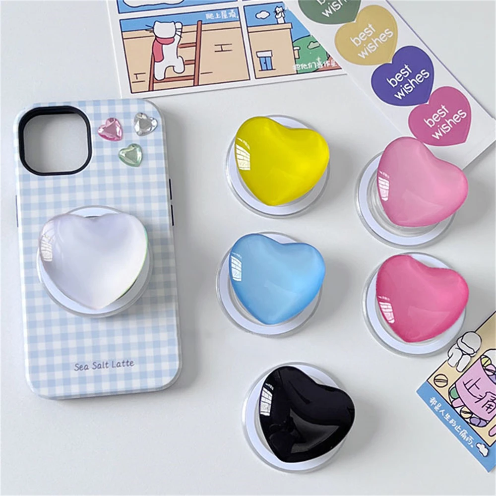 Korean-Cute-3D-Glass-Love-Heart-For-Magsafe-Magnetic-Phone-Griptok-Grip ...