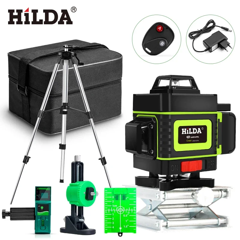 Hilda-16-Lines-4D-Laser-Level-Green-Laser-Beam-Self-Leveling-360 ...