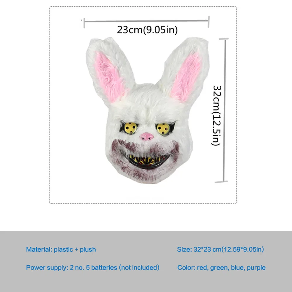Bloody Rabbit Mask Halloween Cosplay Masquerade Mascara Horror Plush ...