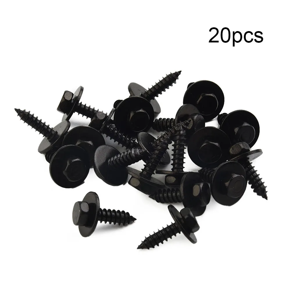 20pcs-Universal-Car-Auto-Self-Tapping-Screws-Hex-Washer-Head-4-8x19mm ...