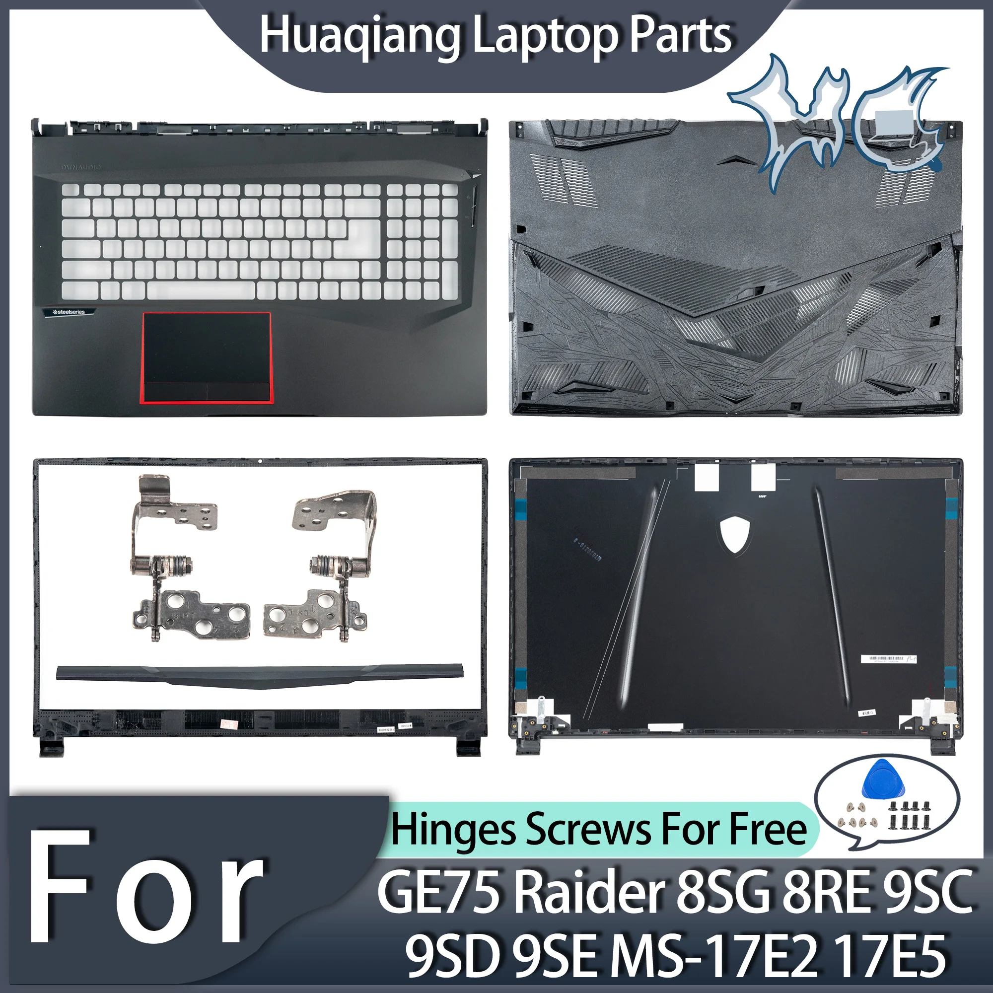 NEW For GE75 Raider 8SG 8RE 9SC 9SD 9SE MS-17E2 LCD Back Cover Front ...