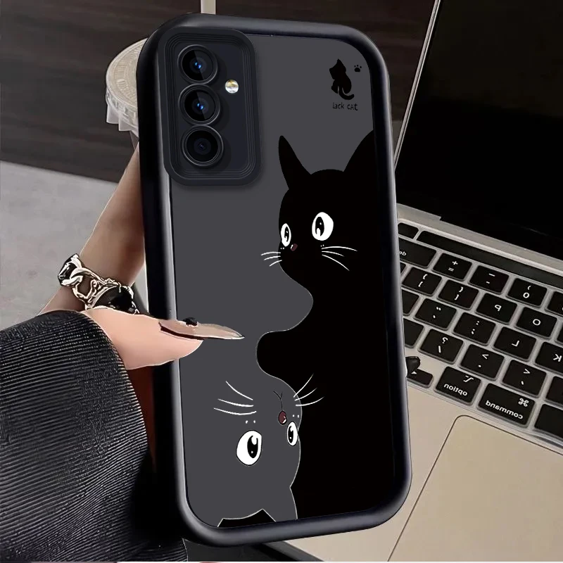 Charming Cat Design Phone Case Cover for Galaxy A53 5G (C01)