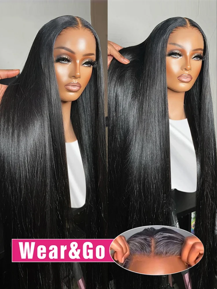 Easy-To-Wear-Glueless-Wig-6x4-5x5-Bone-Straight-Transparent-Lace ...