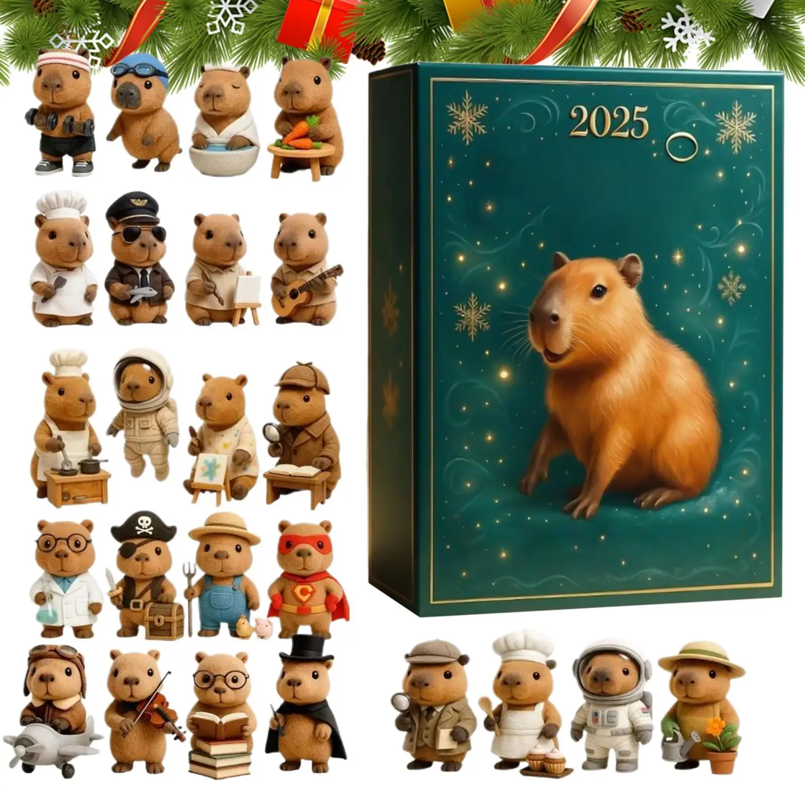 Capybara Advent Calendar Count Down to 2025 Christmas Calendar Capybara ...
