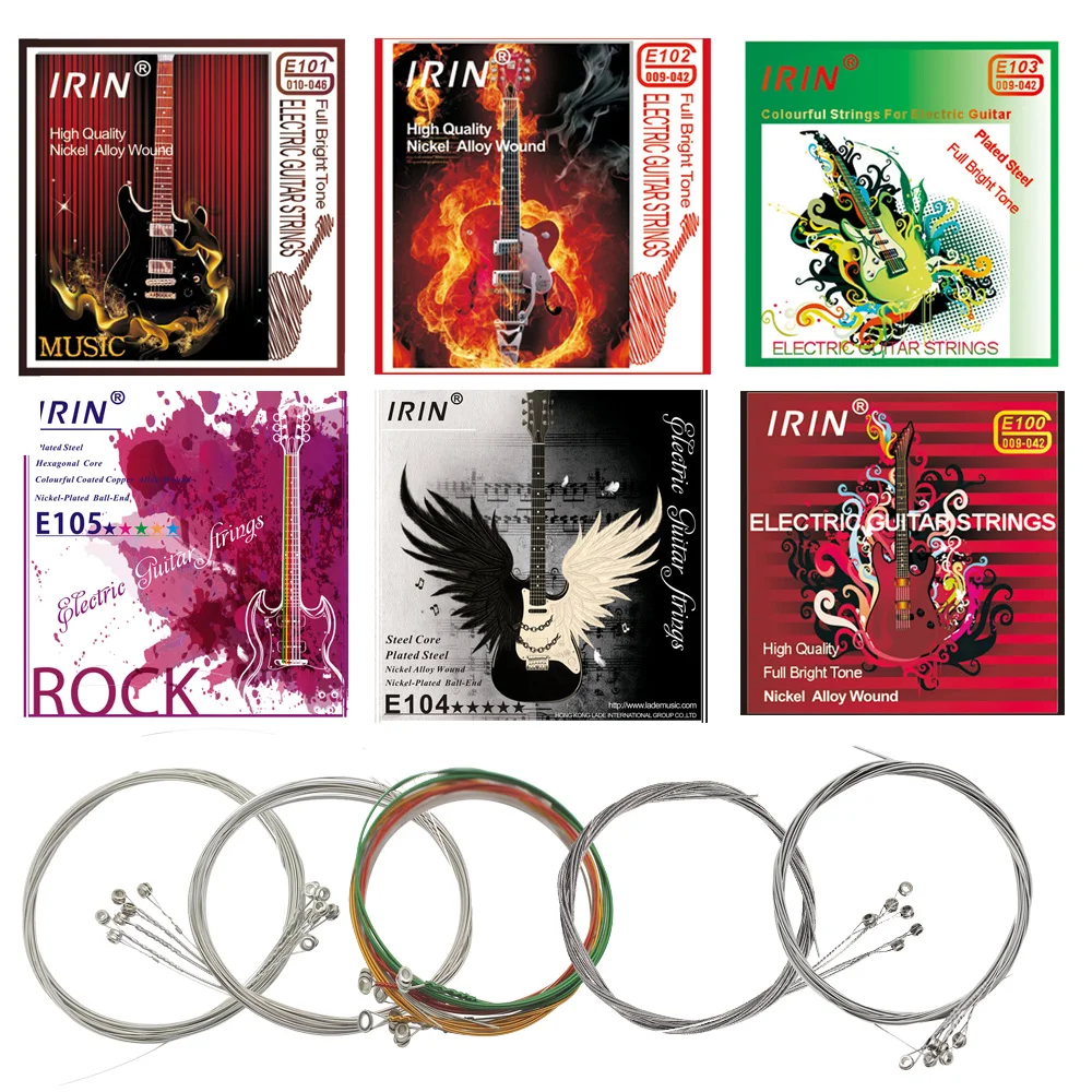 IRIN-6-Strings-Electric-Guitar-Strings-Steel-Core-Nickel-Alloy-Wound ...