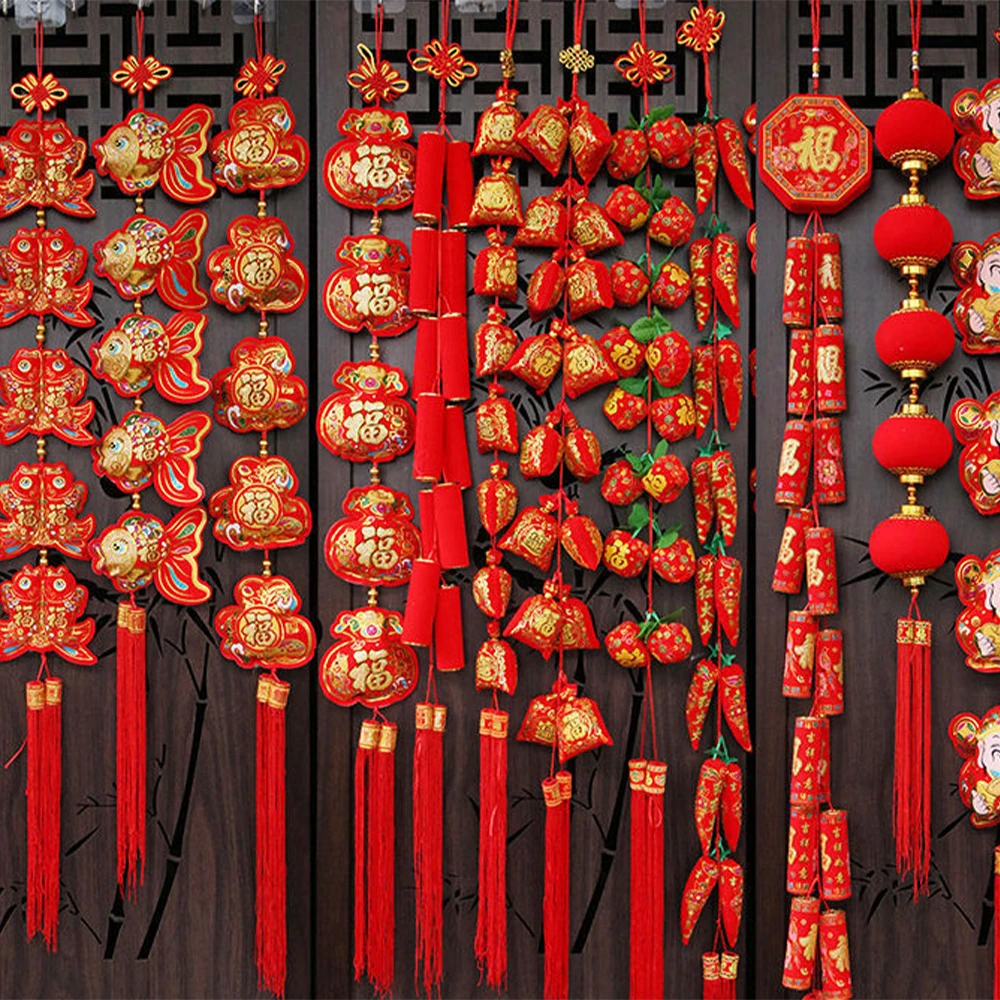 1-2Pcs-Chinese-Spring-Festival-Decoration-Red-Chili-Firecracker-Strings ...