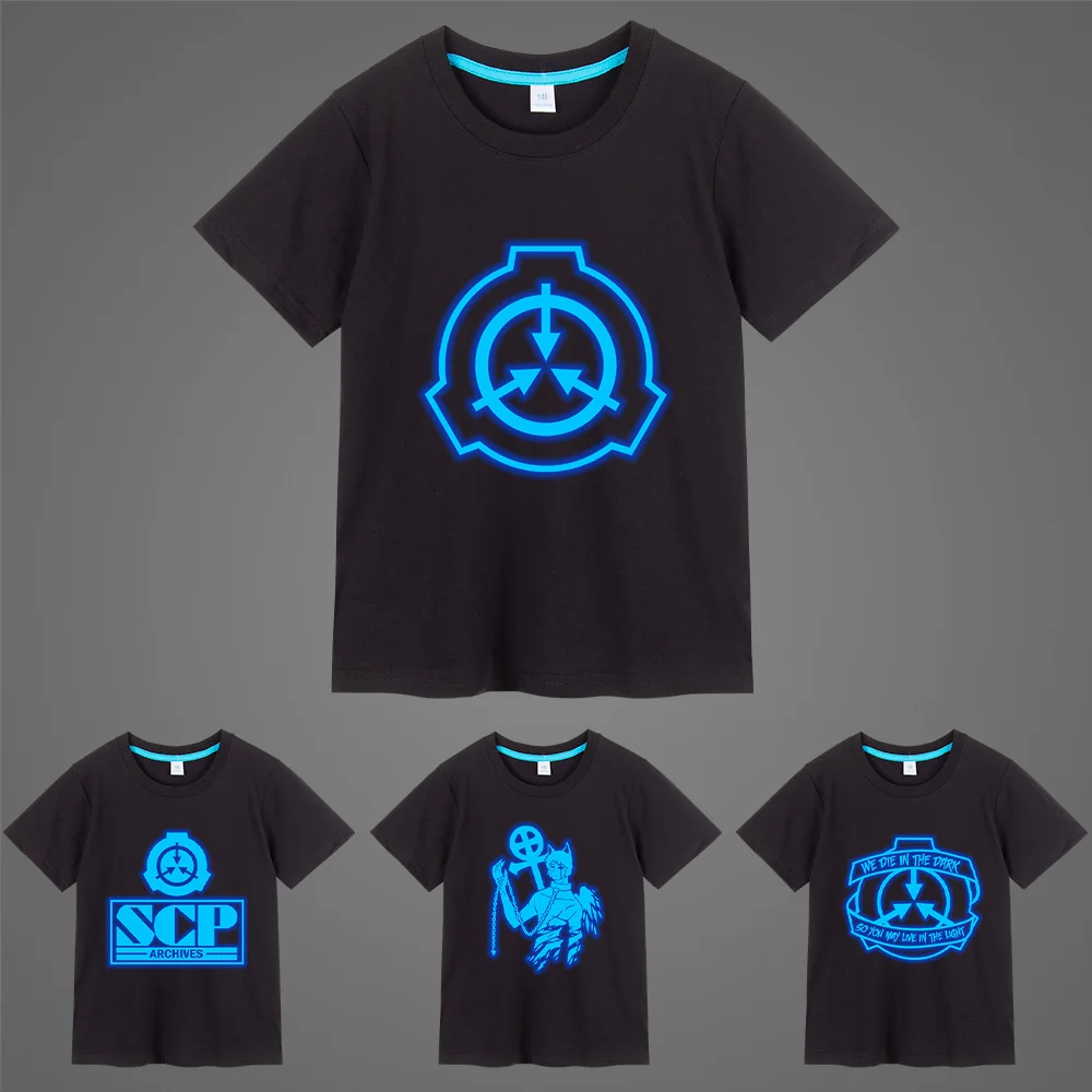 SCP-Foundation-Fluorescent-Luminous-Children-T-shirt-Boy-Kids-Short ...